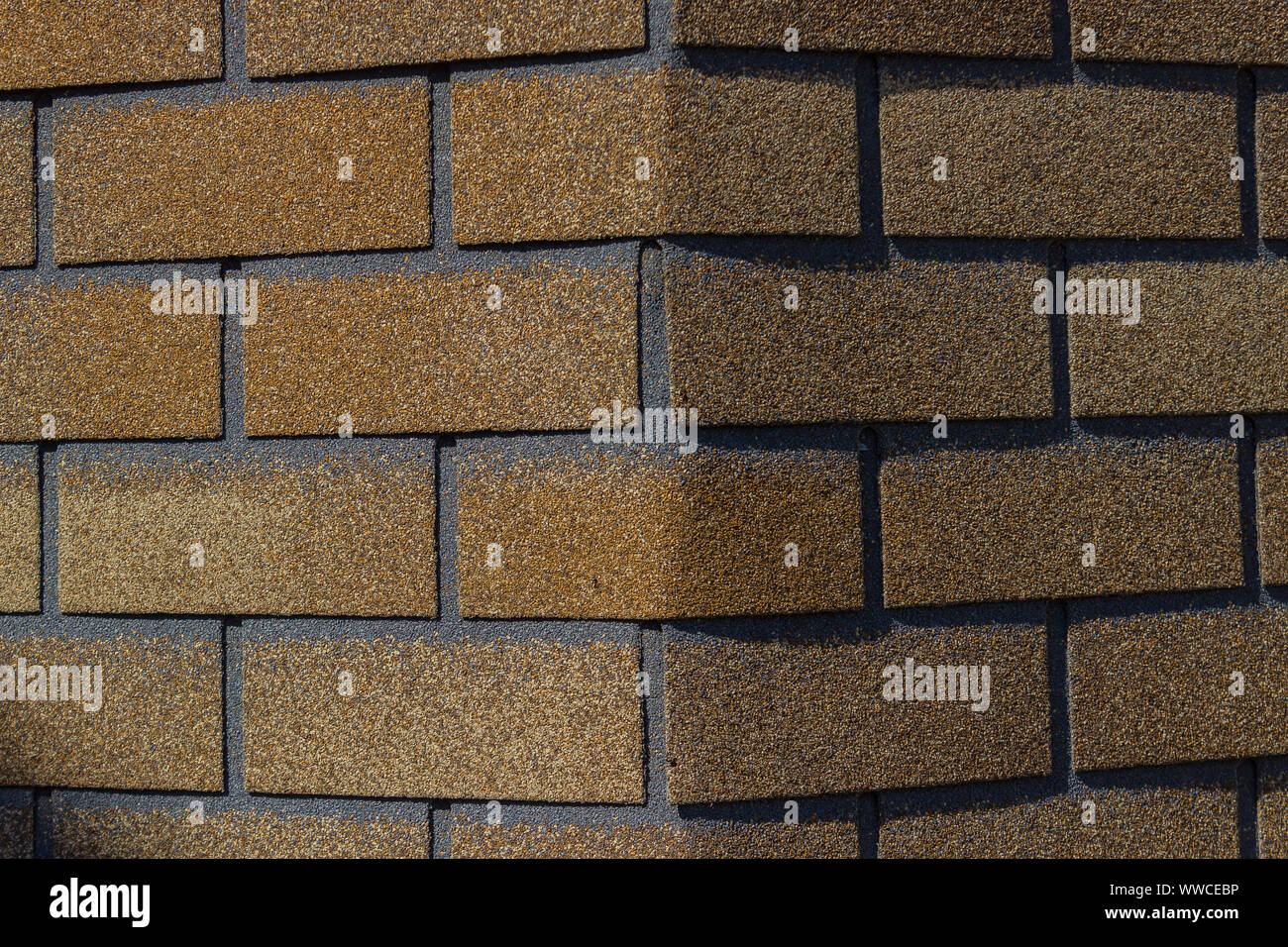 Flexible soft bitumen tile Shinglas. Construction Landscaping Stock ...