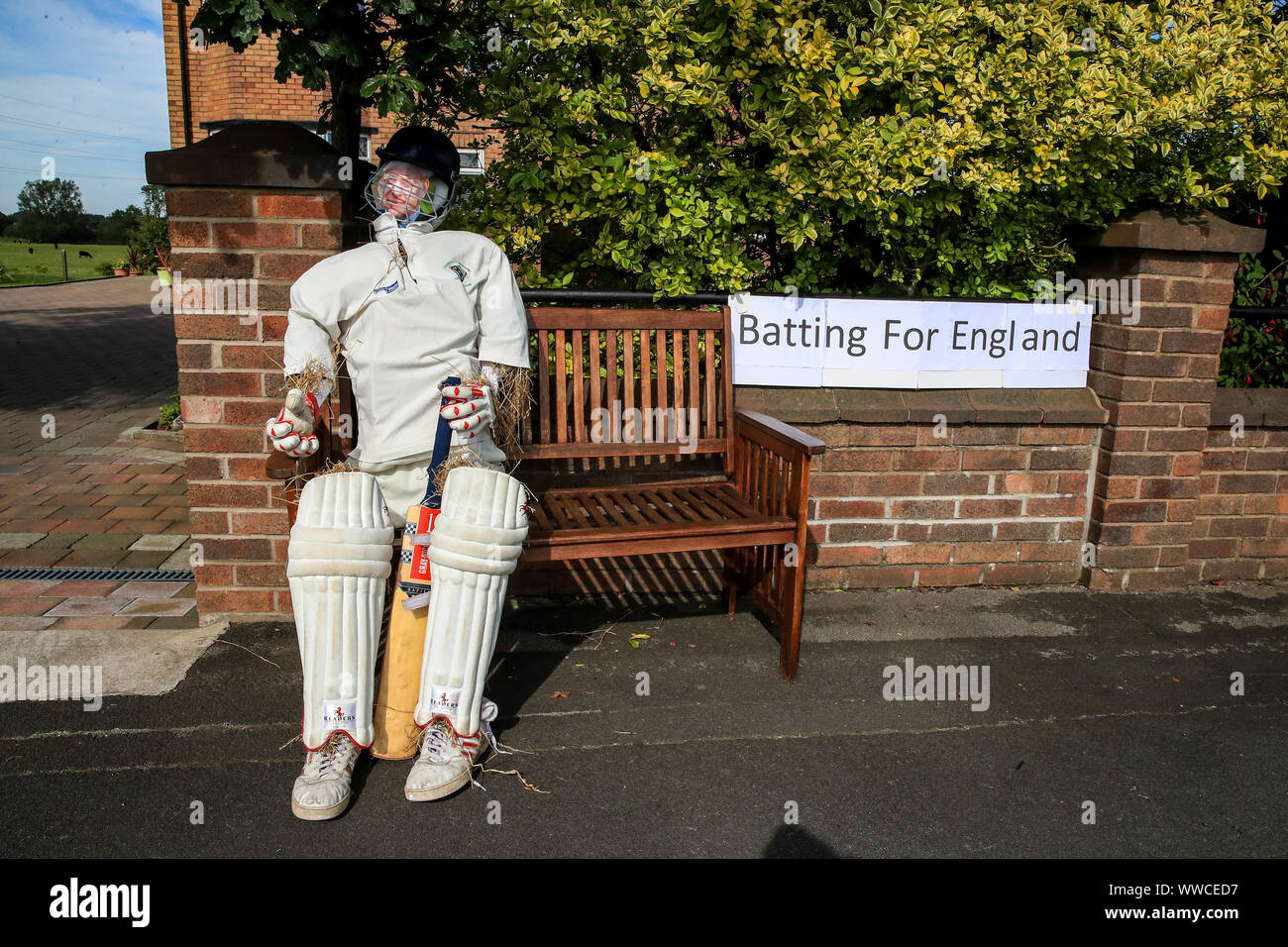A Boris Johnson scarecrow during the annual Charnock Richard Scarecrow ...