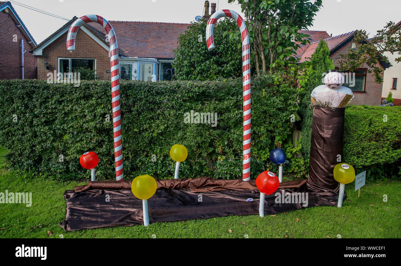 Willie Wonka themed scarecrows during the annual Charnock Richard ...