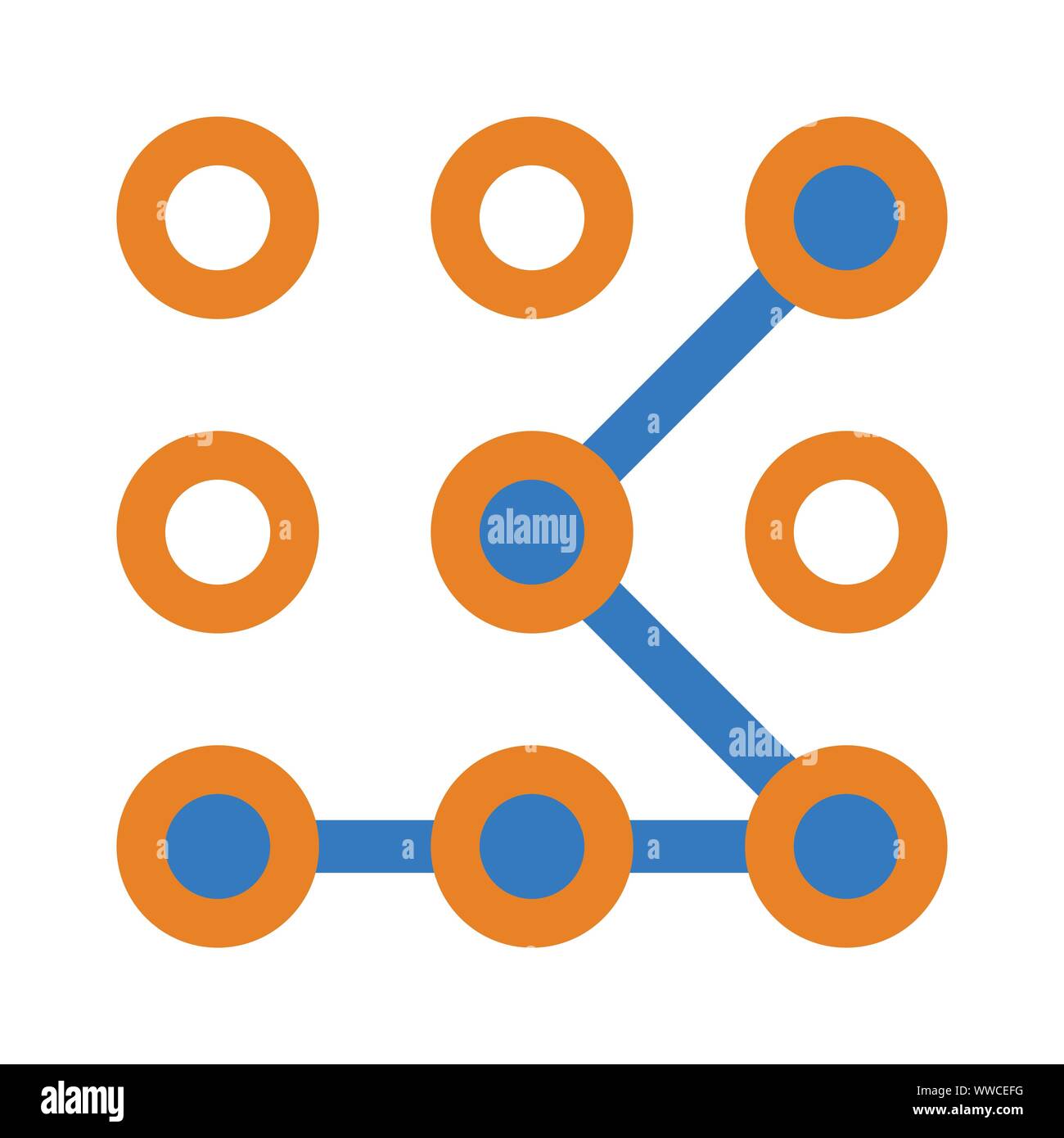 Pattern Lock, password, Mobile Security Icon Stock Vector Image & Art ...