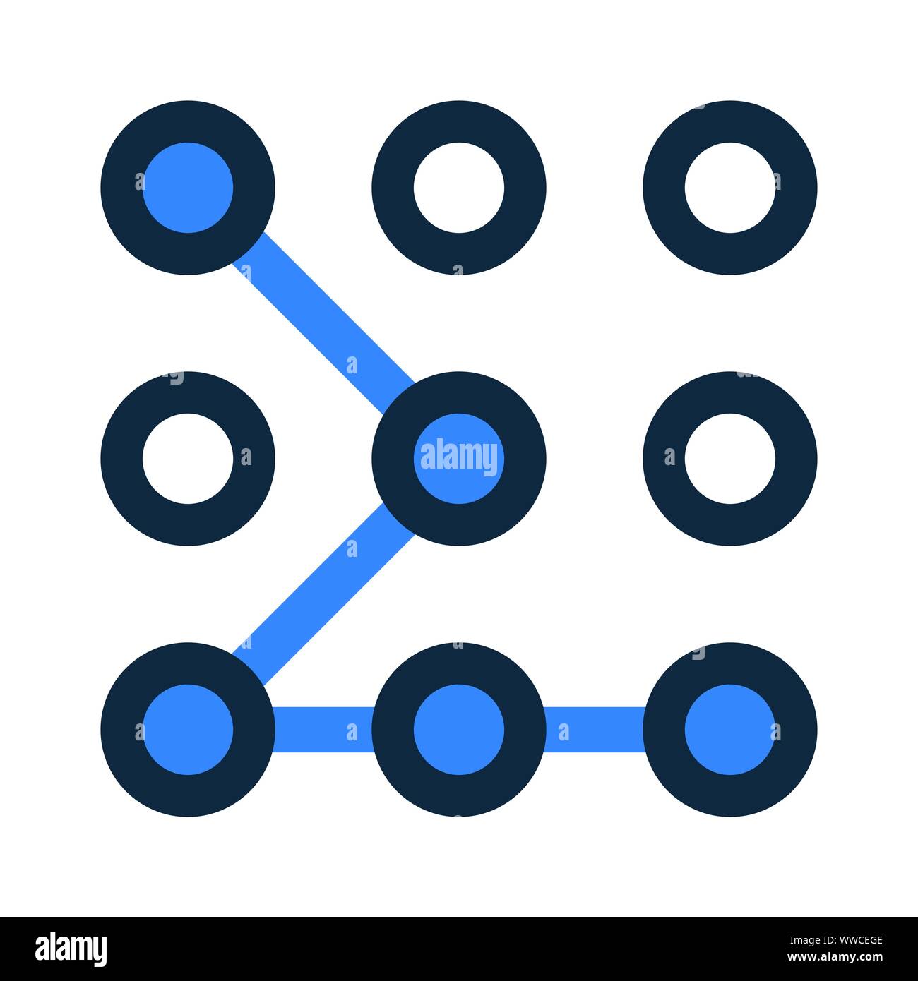 Pattern Lock, password, Mobile Security Icon Stock Vector Image & Art ...