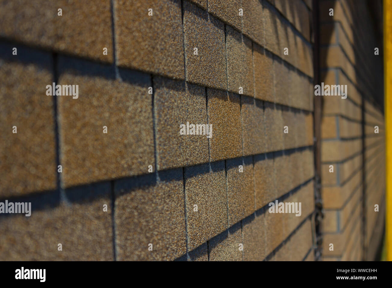 Flexible soft bitumen tile Shinglas. Construction Landscaping Stock ...