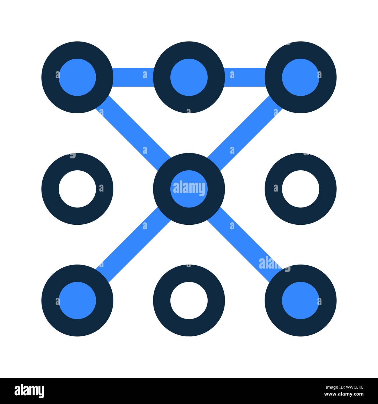 Pattern Lock, password, Mobile Security Icon Stock Vector Image & Art ...