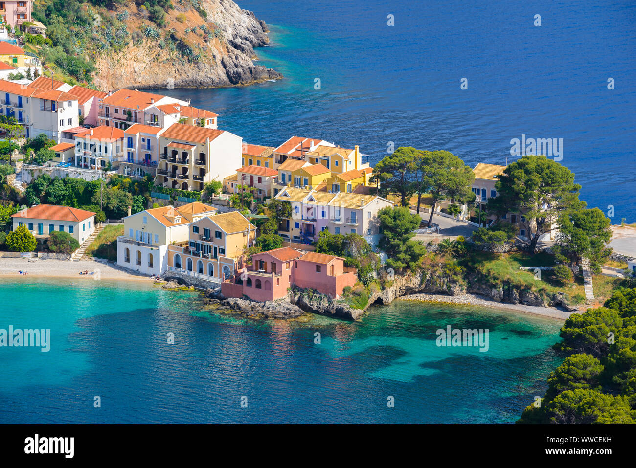 Assos village, kefalonia island hi-res stock photography and images - Alamy