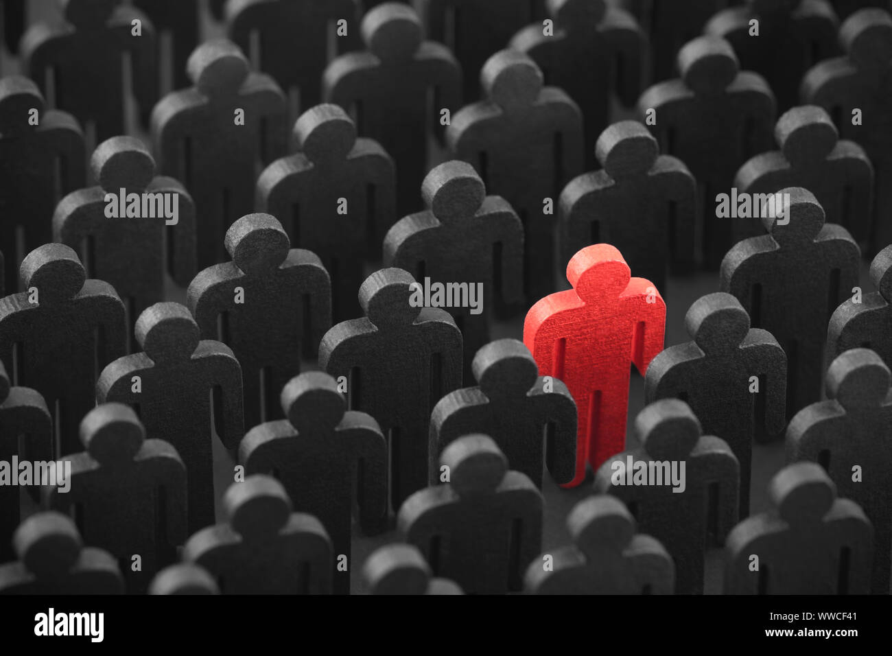 Unique Person In A Crowd Unique Person In The Crowd Stock Vector