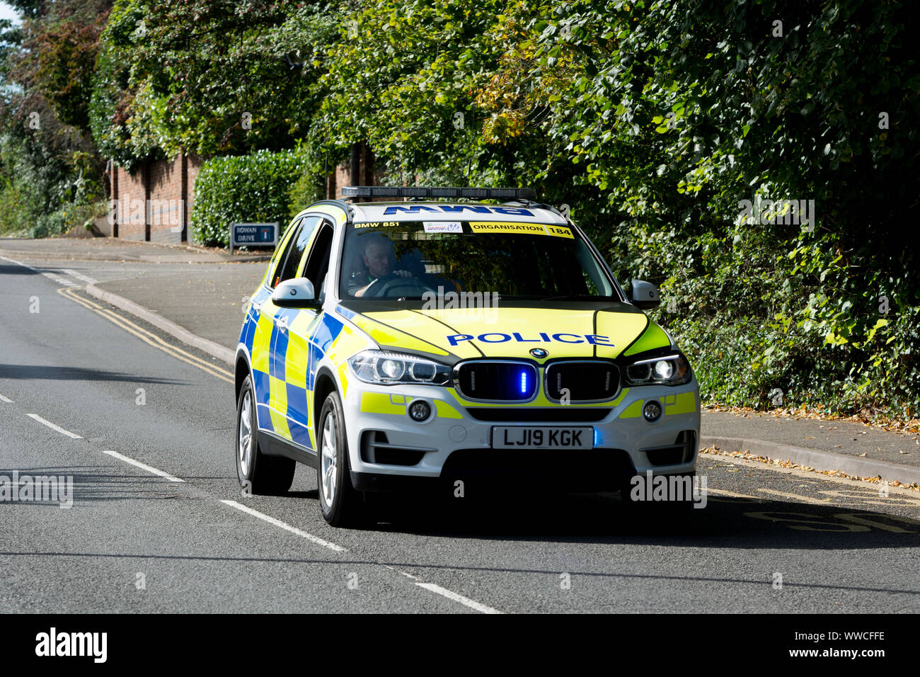 BMW police car for traffic control at the OVO Energy 2019 Tour of ...