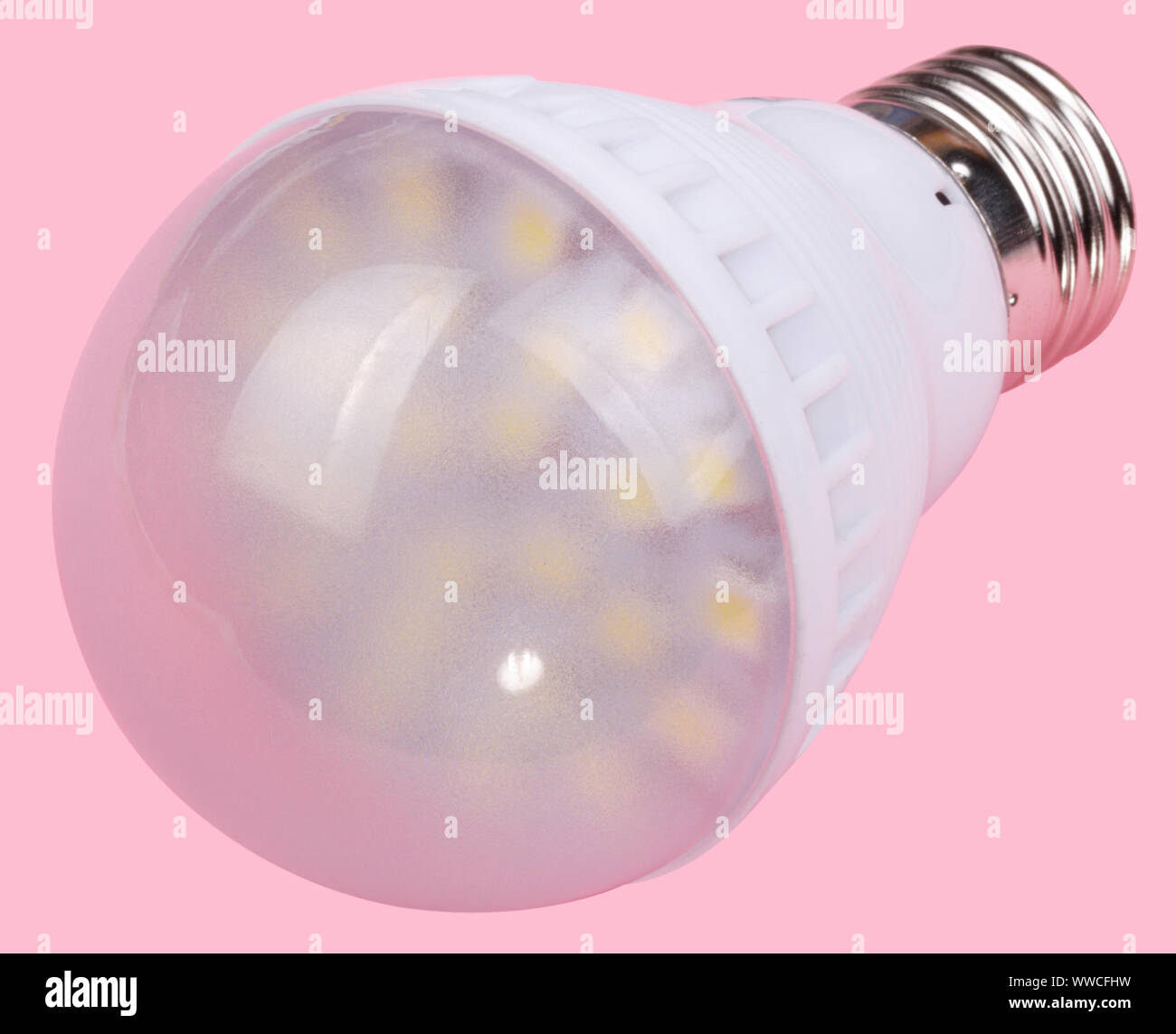 Led Tube Lamp on Pink Background Stock Photo - Alamy