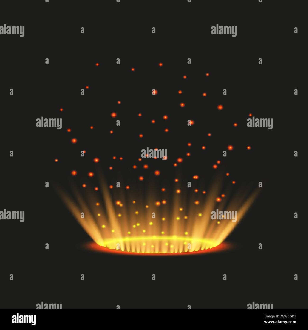 Magic portal of fantasy. Futuristic teleport. Light effect. Rays of ...