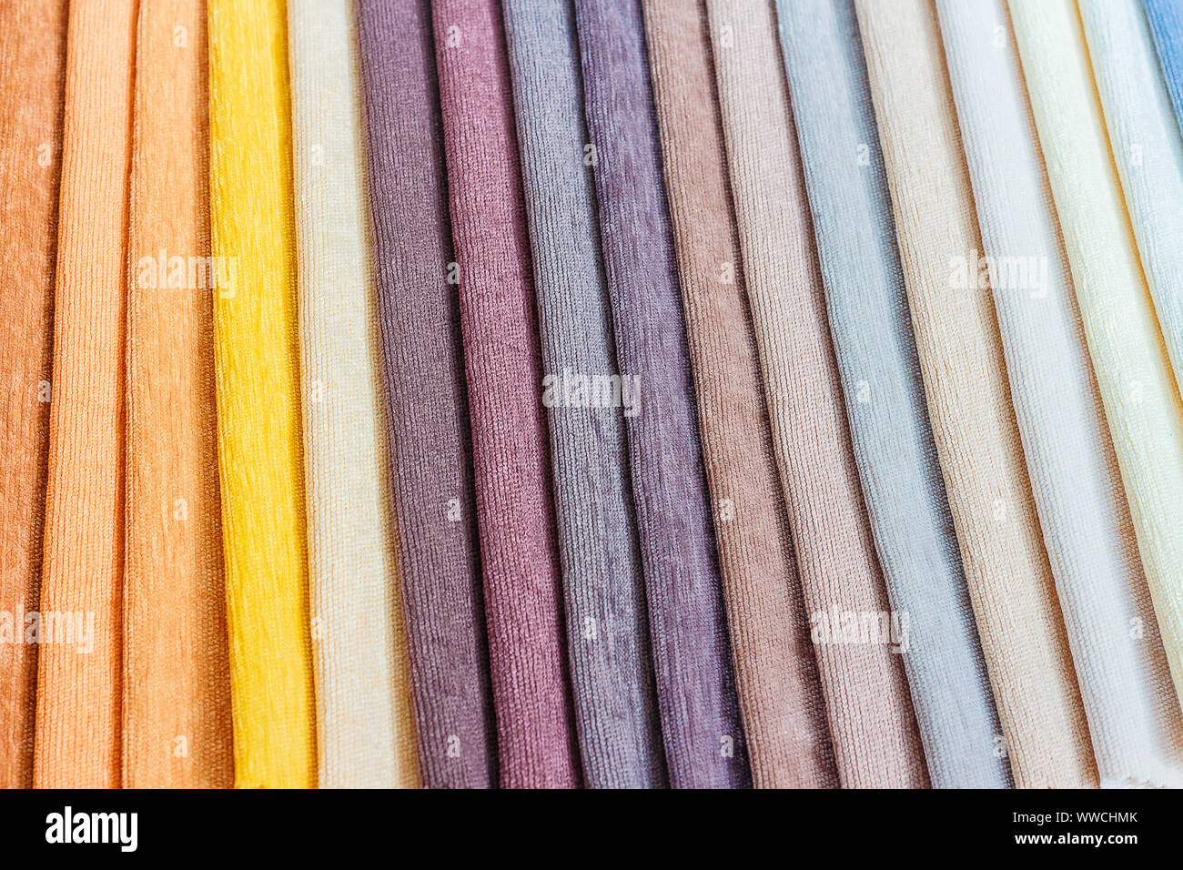 Colorful fabric samples Stock Photo - Alamy