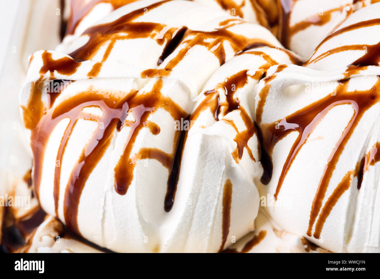 Portions of white ice-cream glazed. Can be used as texture in art or ...