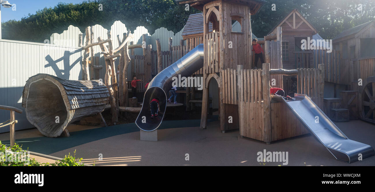 Children's play area at Bicester Village, Oxfordshire, UK. The ...