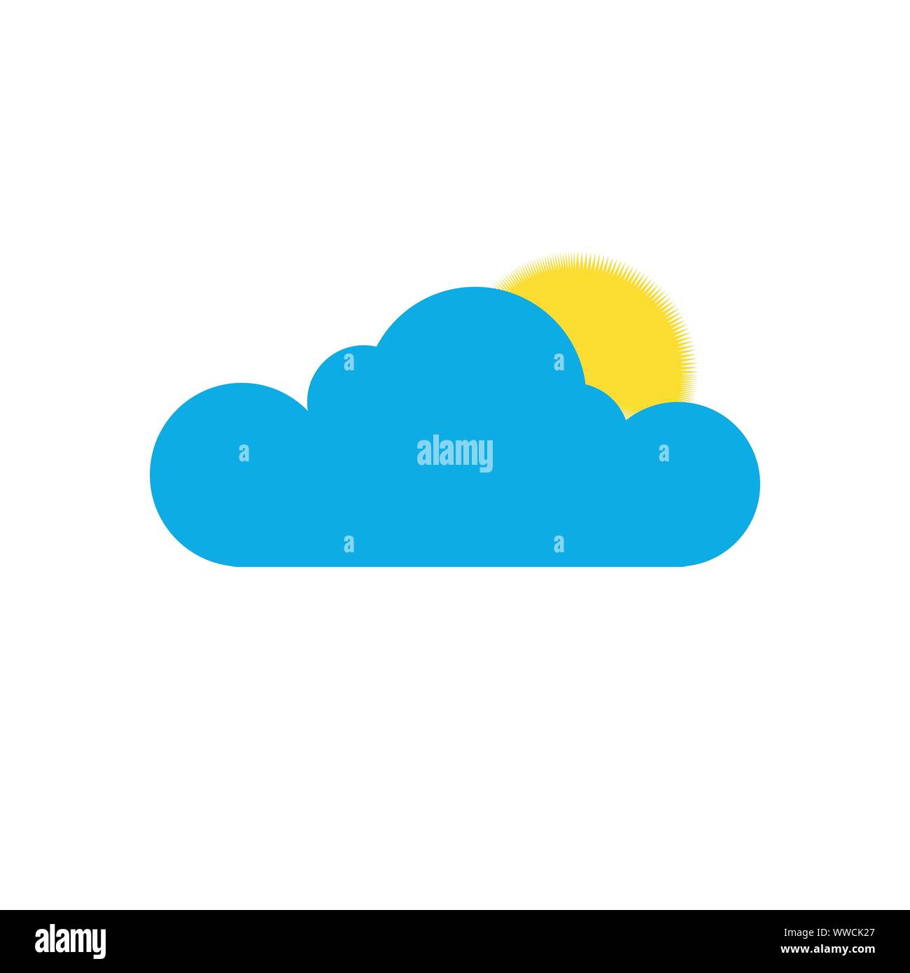 Sun behind rain cloud Stock Vector Images - Alamy