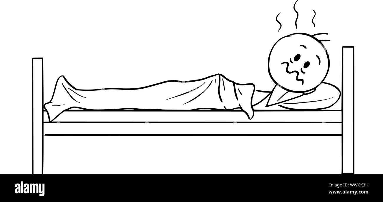 Stick Figure Sleeping In Bed