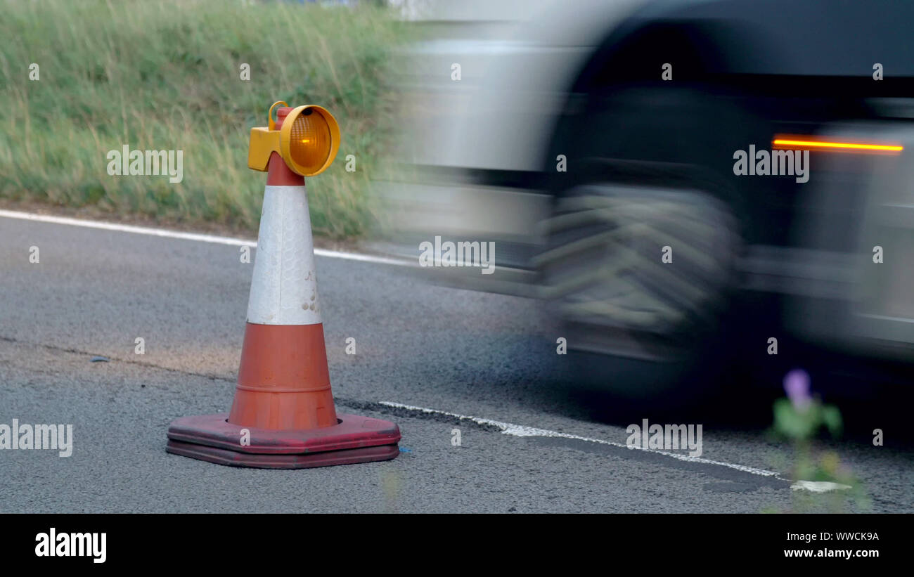 Motorway closed night hi-res stock photography and images - Alamy