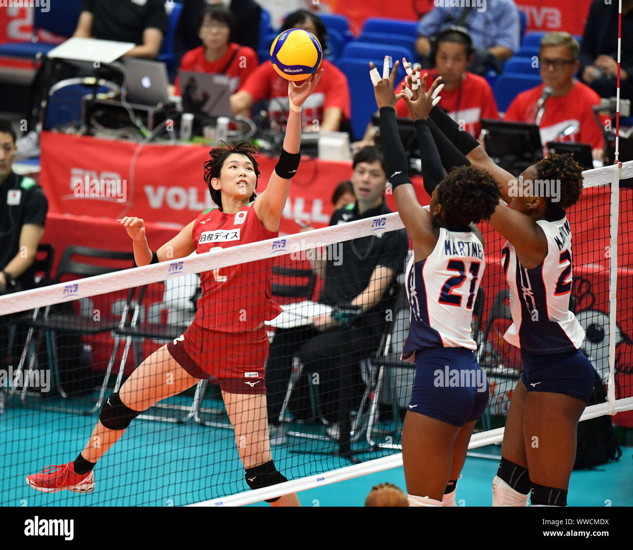 Kanagawa, Japan. Credit: MATSUO. 14th Sep, 2019. Sarina Koga (JPN) Volleyball : 2019 FIVB ...