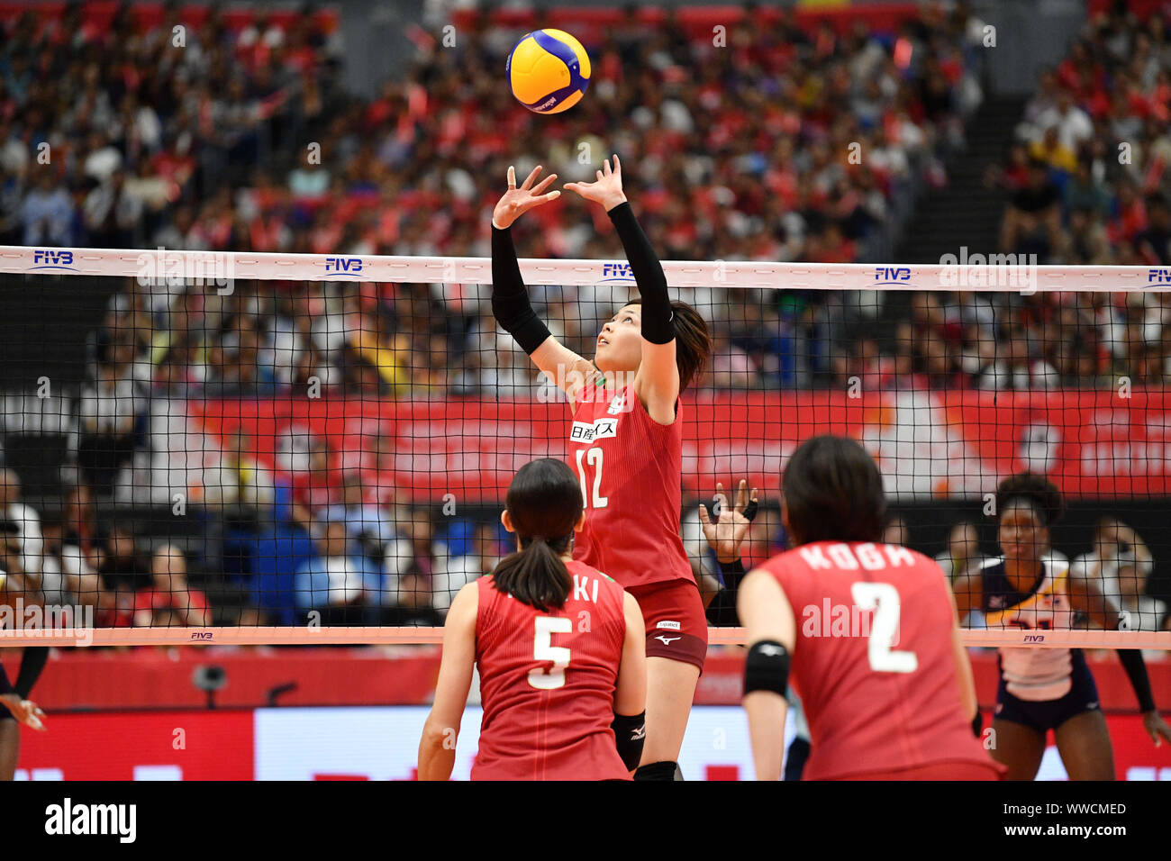 Kanagawa, Japan. Credit: MATSUO. 14th Sep, 2019. Miya Sato (JPN) Volleyball : 2019 FIVB ...