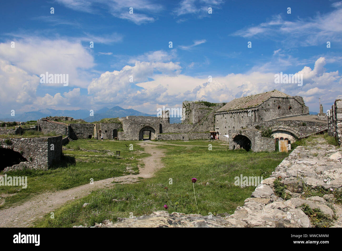 Historic ruins Rozafa Castle in Shkoder, Albania Stock Photo - Alamy