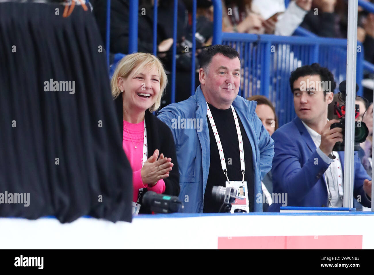 Sixteen Mile Sports Complex inToronto, Canada. 14th Sep, 2019. (L-R ...