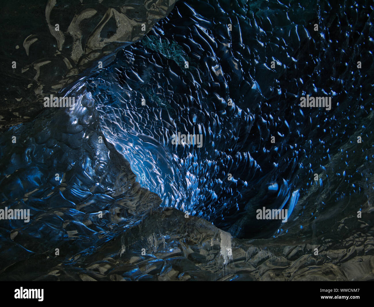 Details of ice in a blue ice cave in Iceland Stock Photo - Alamy