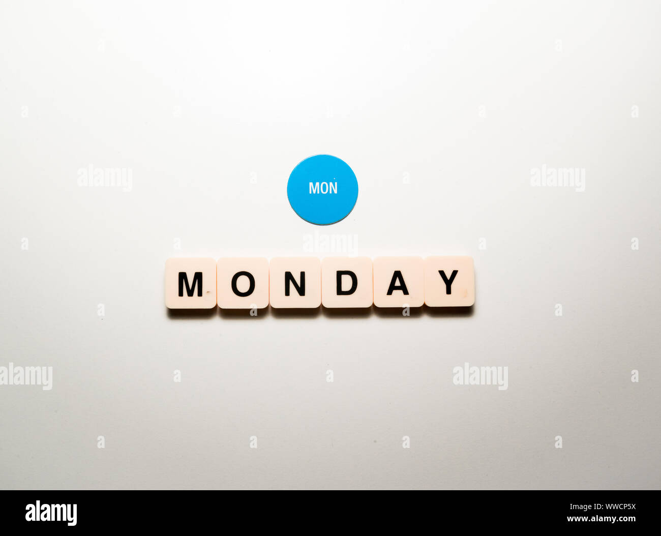 7 Days of the week ( Monday sign background Stock Photo - Alamy