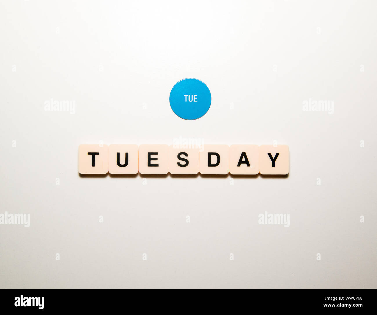 7 Days of the week ( Tuesday sign background Stock Photo - Alamy