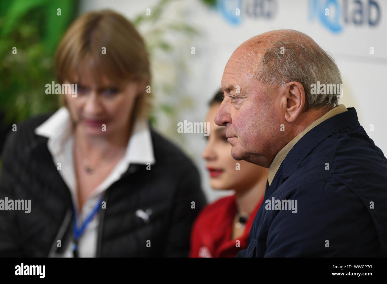 Sofia SAMODUROVA from RUSSIA, at kiss & cry with her coach Alexei ...