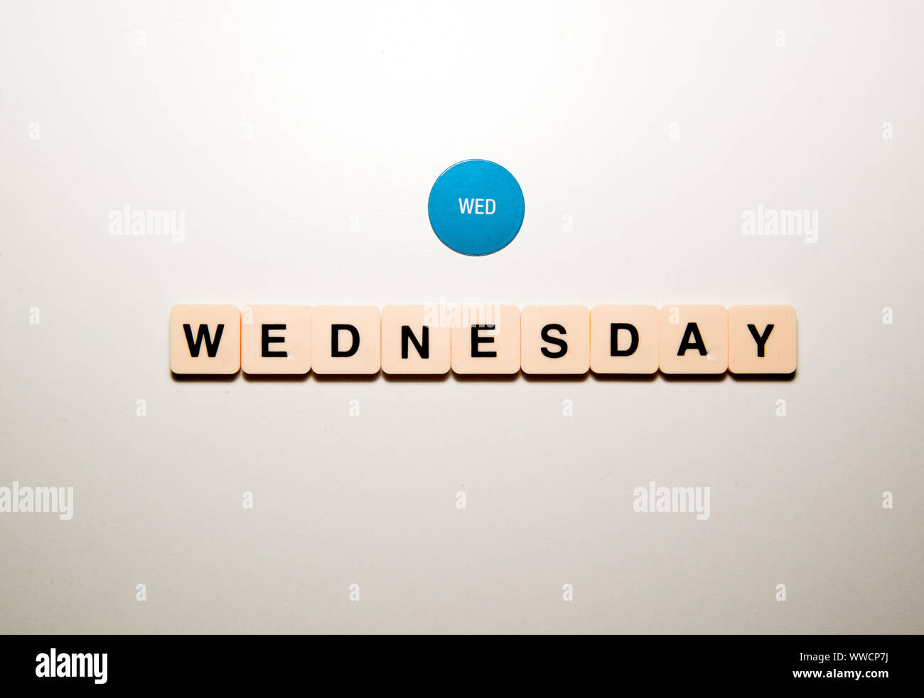 7 Days of the week ( Wednesday sign background Stock Photo - Alamy