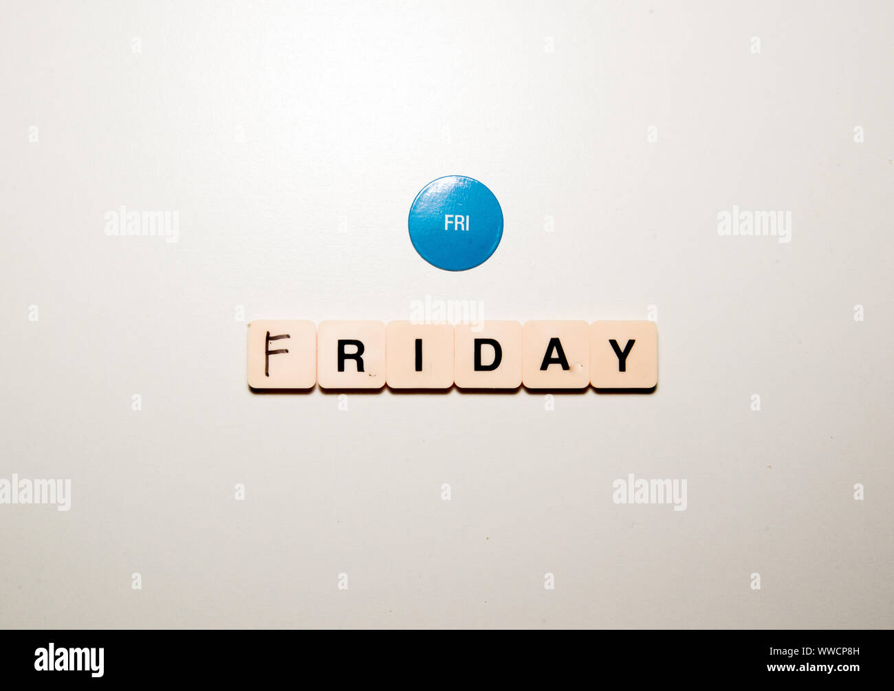 7 Days of the week ( Friday sign background Stock Photo - Alamy