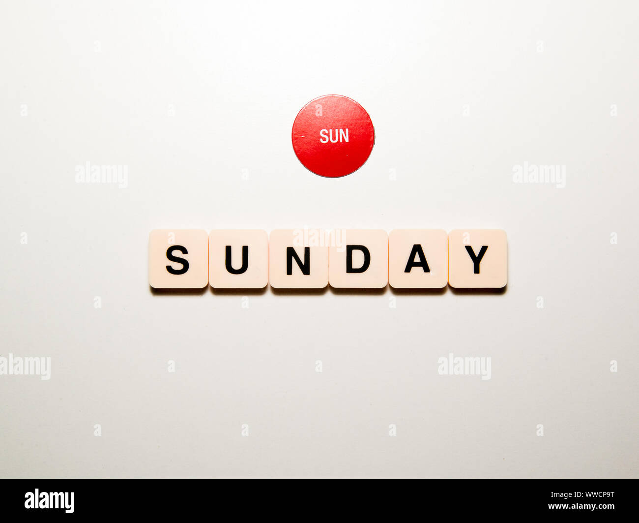 7 Days of the week ( Sunday sign background Stock Photo - Alamy