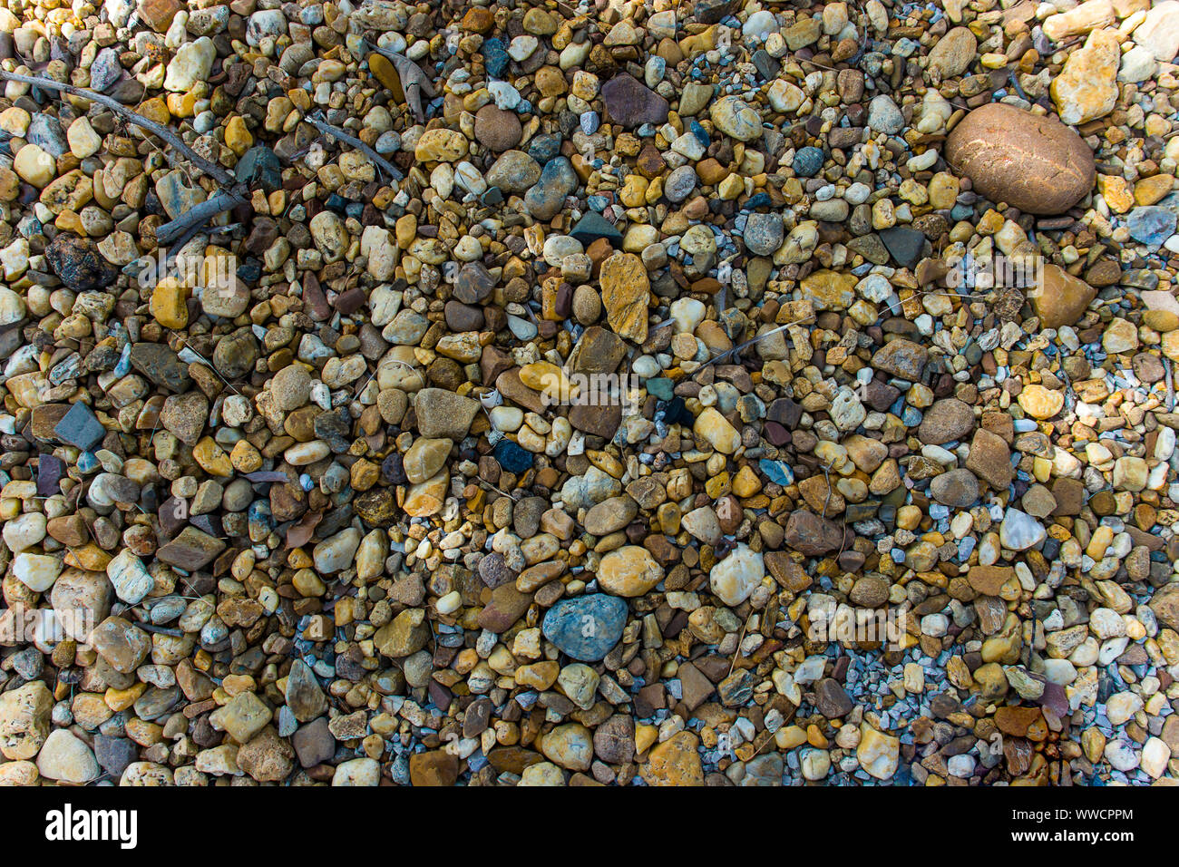 Abstract background from multi-coloured stones, River stone and gravel ...