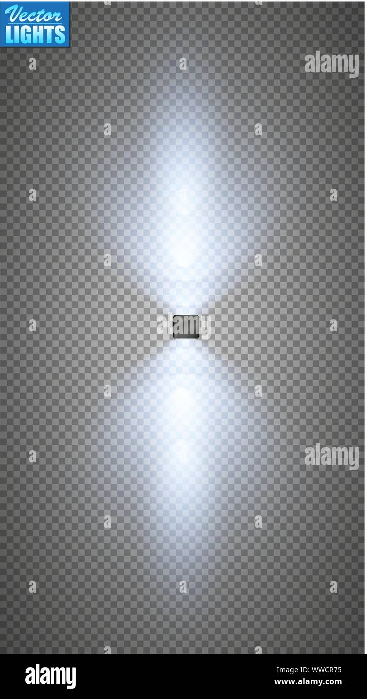 Vector spotlight. Light effect. Bright lighting with spotlights. The ...