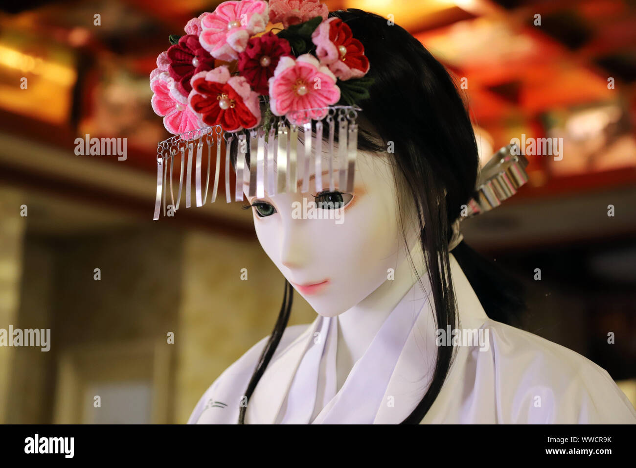 Tokyo, Japan. 14th Sep, 2019. A humanoid robot Cocona Kosaka stands in ...