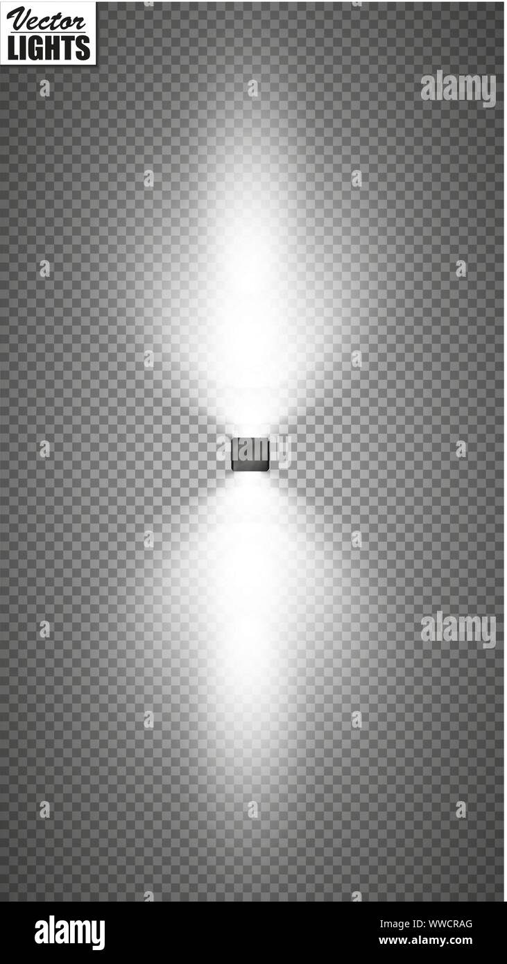 Vector spotlight. Light effect. Bright lighting with spotlights. The ...