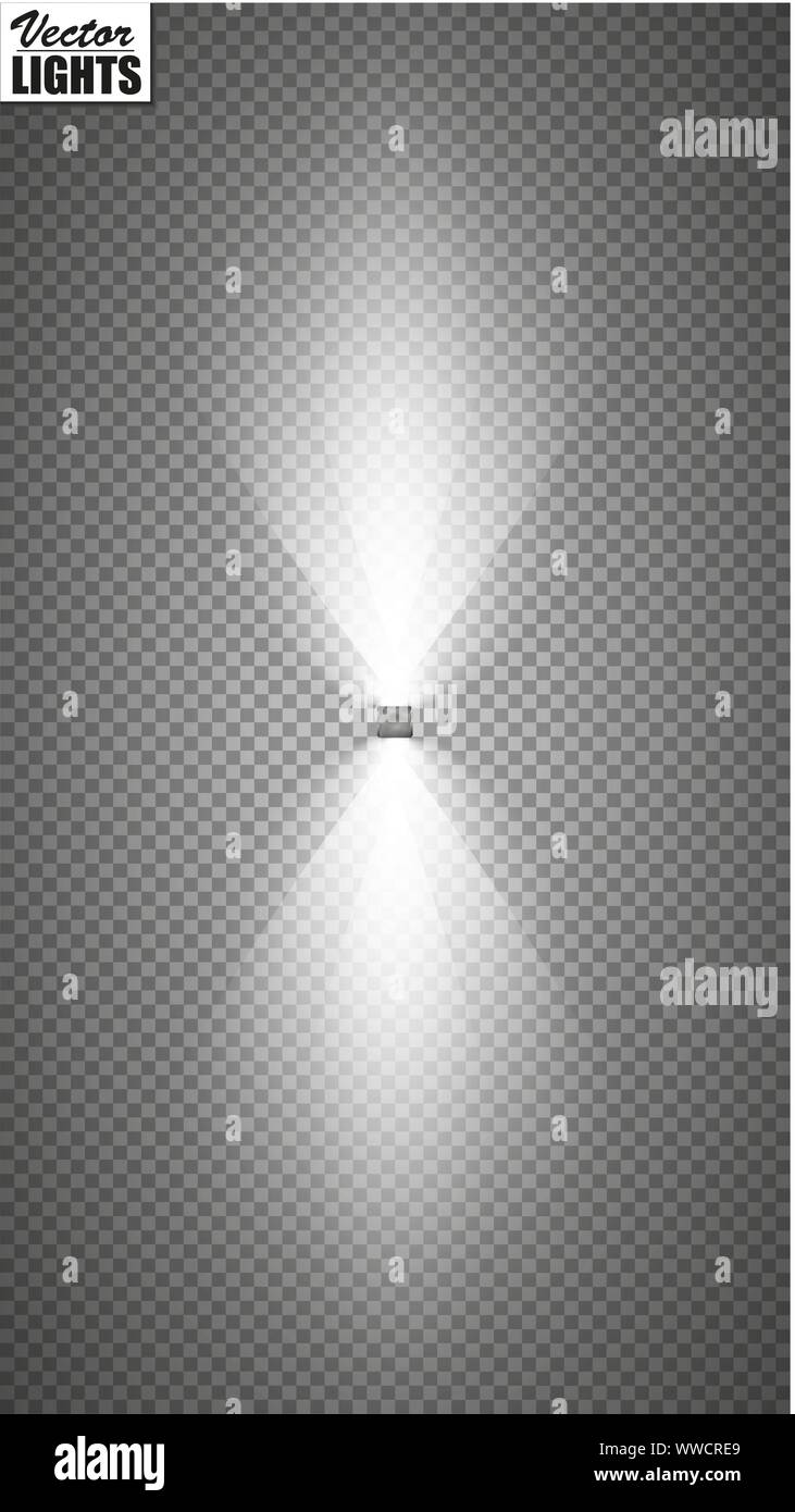 Vector spotlight. Light effect. Bright lighting with spotlights. The ...