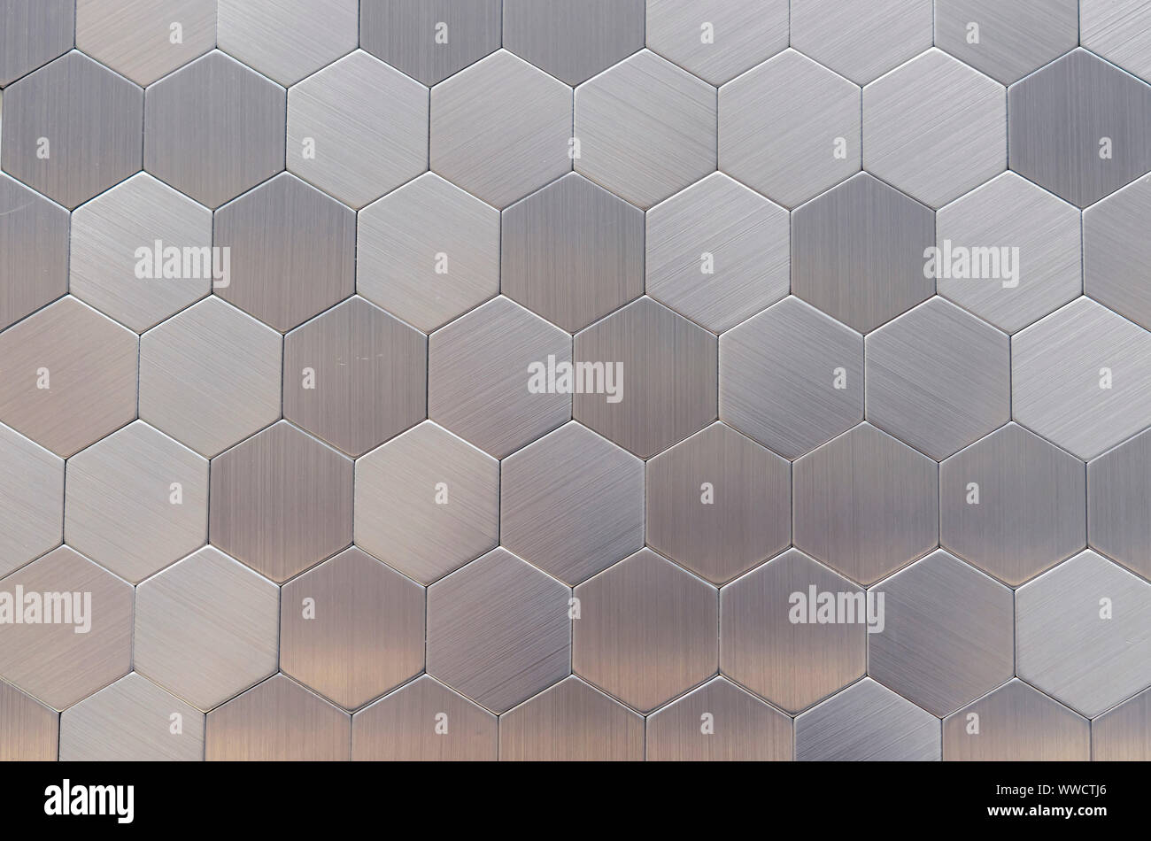 Metal mosaic tiles in a modern interior Stock Photo - Alamy