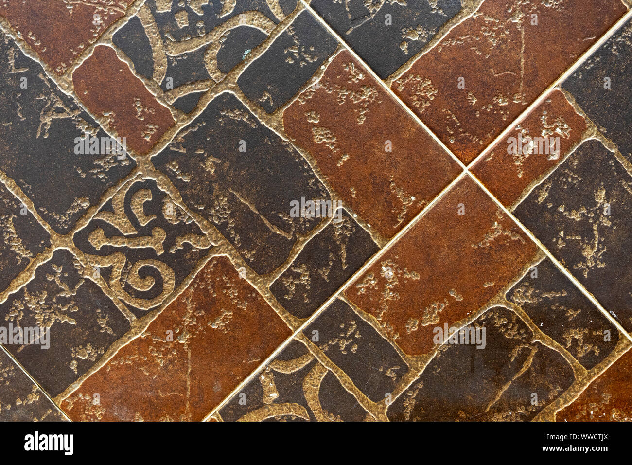 Brown ceramic tiles hi-res stock photography and images - Alamy