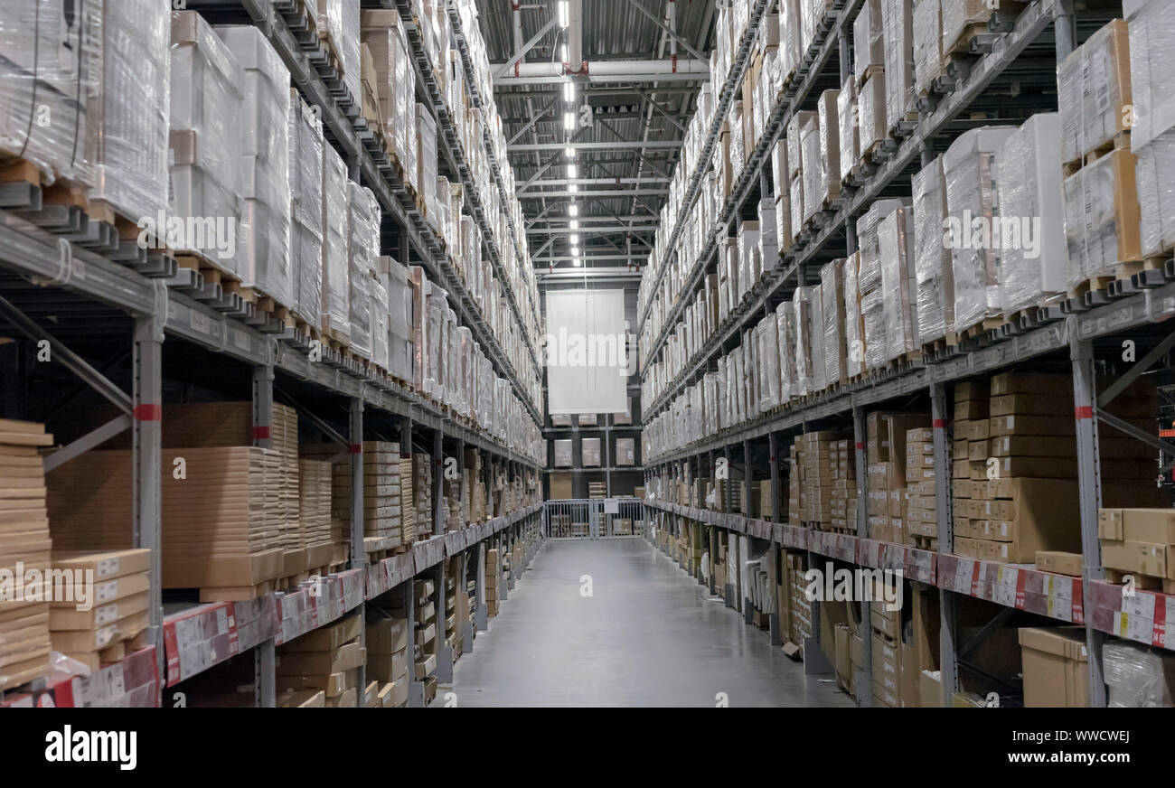 Warehouse storage racks boxes goods hi-res stock photography and images ...