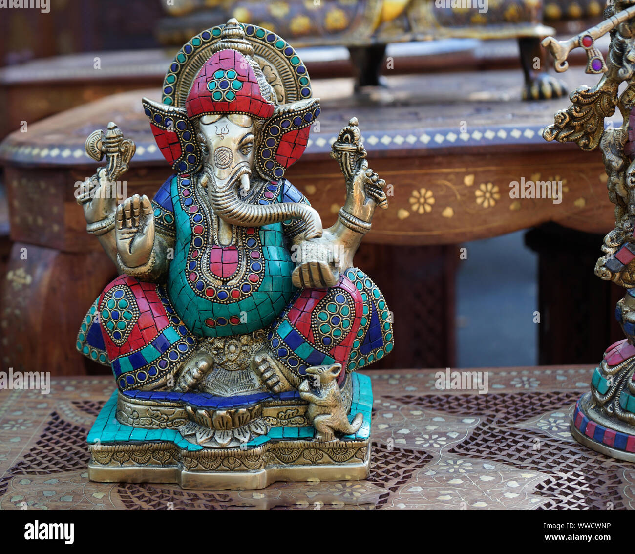 Ganesha, the Indian God of wisdom, souvenir figurine Stock Photo - Alamy