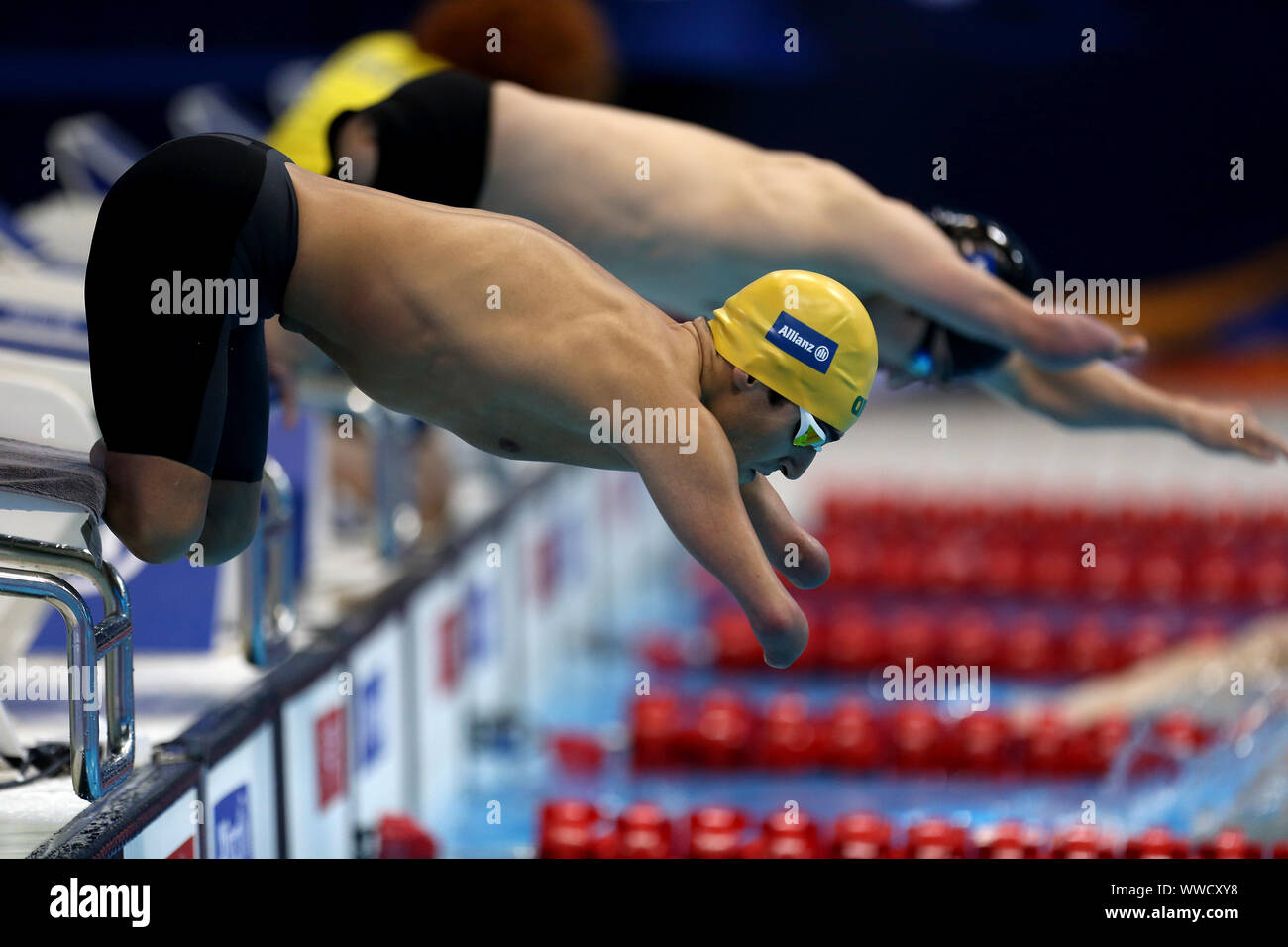 Australia's Ahmed Kelly during the Men's 50m Breaststroke SB3 Heat 1 ...