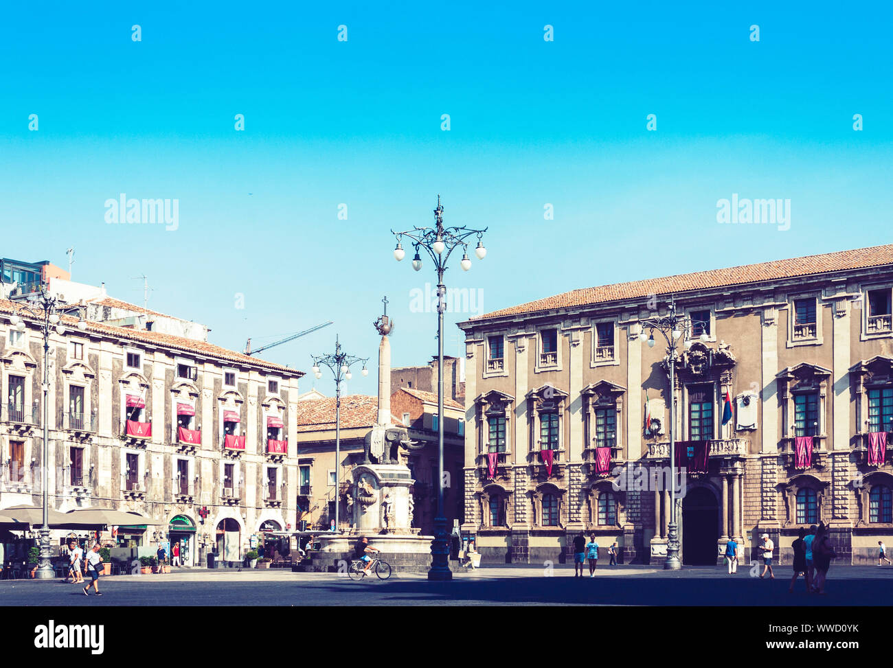 Catania, Sicily, Italy – august 14, 2018: people near famous landmark ...