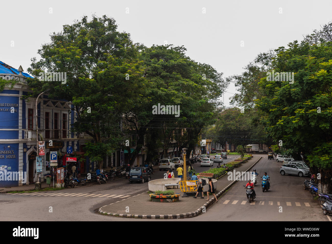 Panjim city bustling with activity opposite Our lady of Immaculate ...