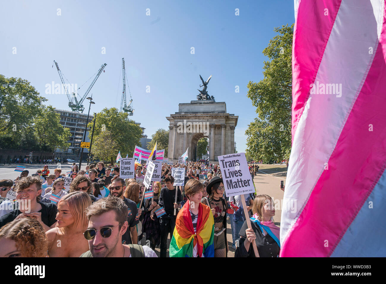 London trans pride march hi-res stock photography and images - Alamy