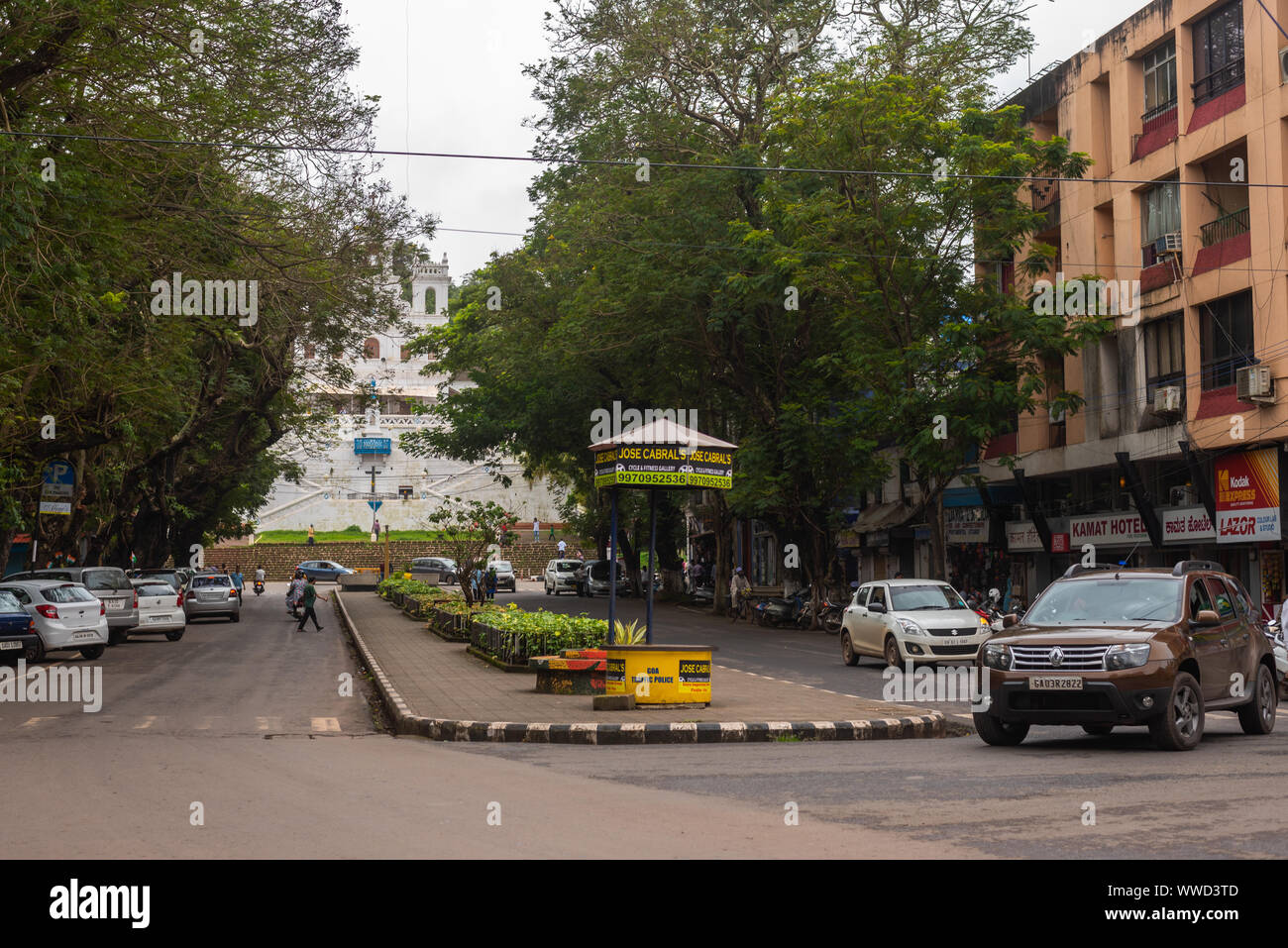 Panjim city bustling with activity opposite Our lady of Immaculate ...