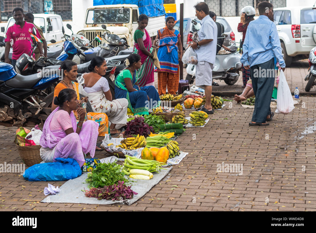 Local Street vendors operating in and around Panjim city in Goa Stock ...