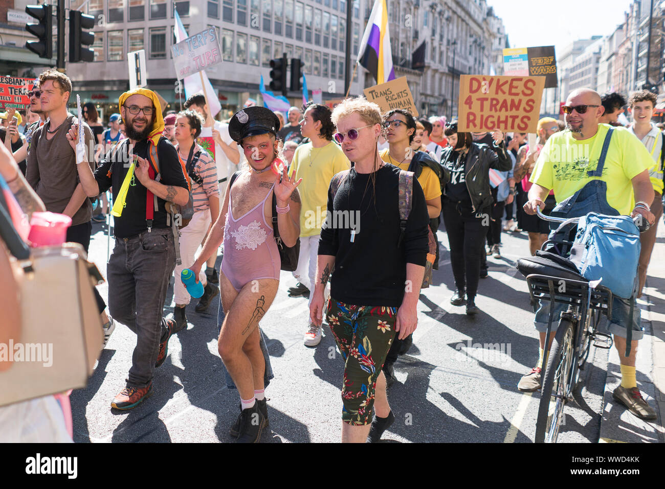 First ever trans pride london takes to the streets hi-res stock ...