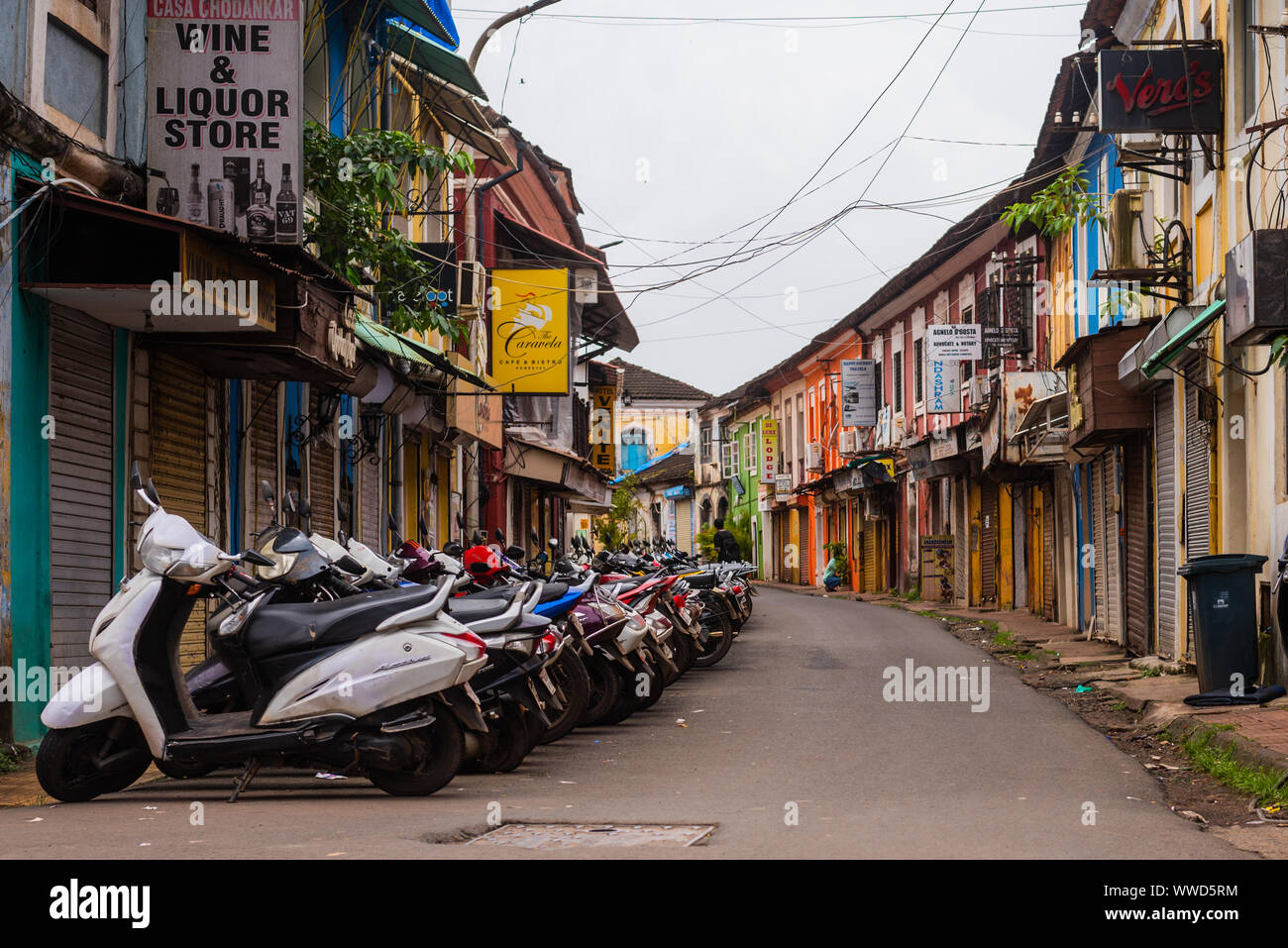 Panjim,Goa/India- August 15 2019: Buildings and commercial ...