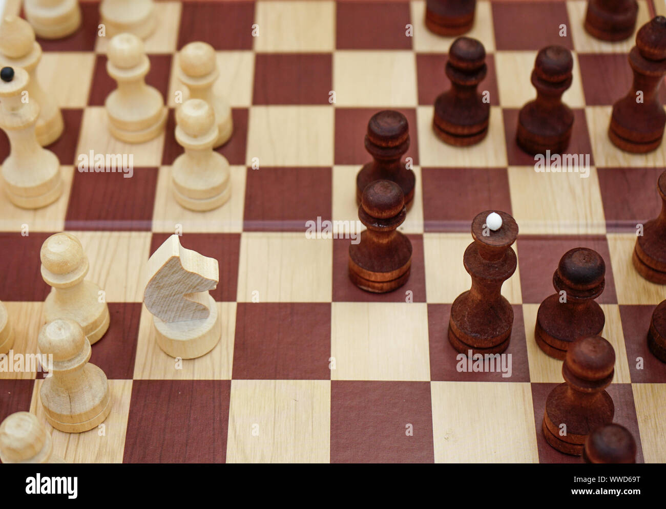 Black chess pieces placed hi-res stock photography and images - Alamy
