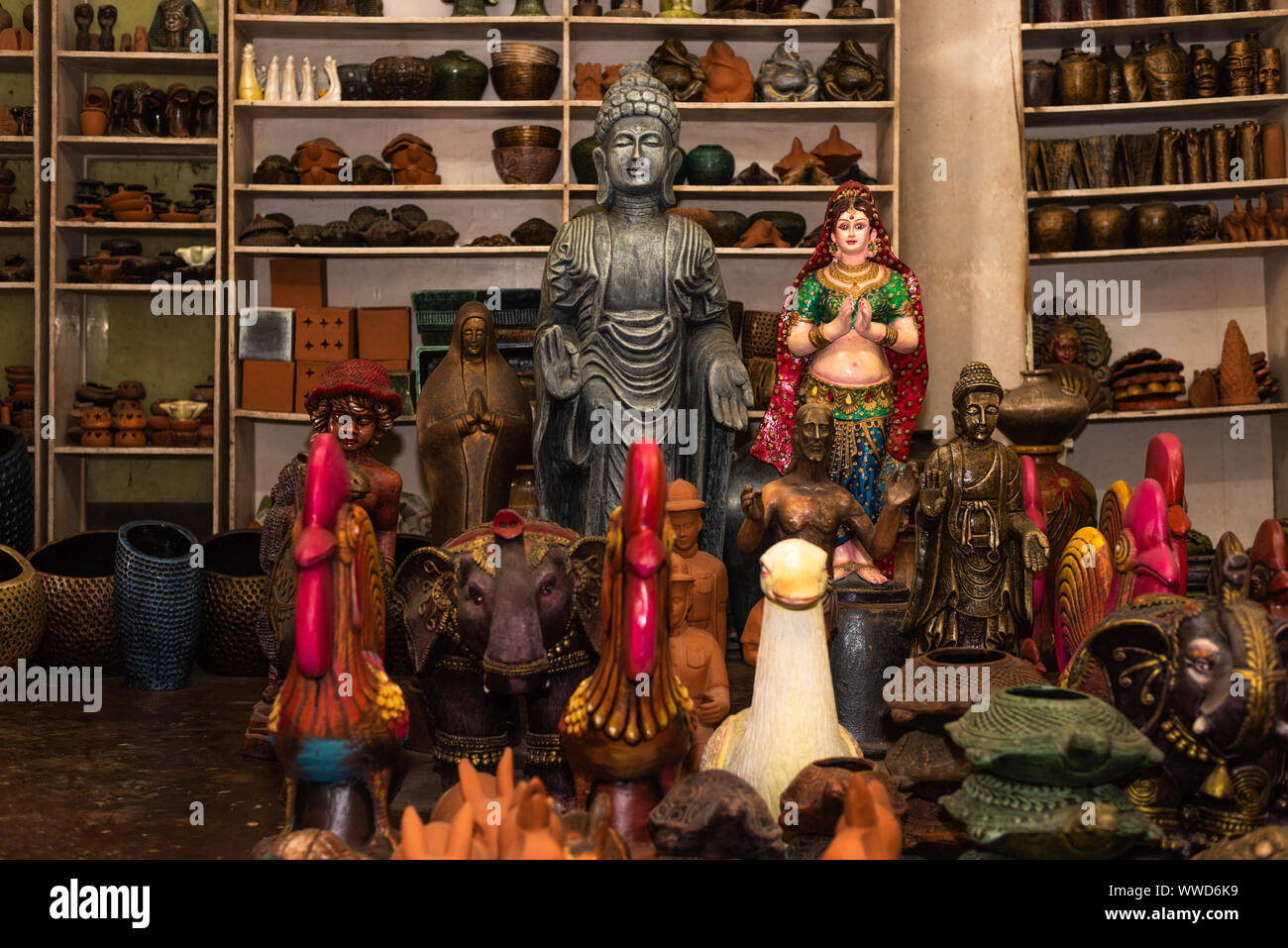 A variety of local handmade Clay pottery and home decor sold in Kumbhar ...