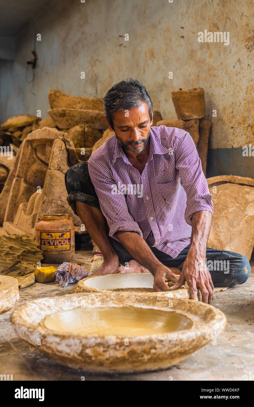 Local artisan working on clay pottery in Goa,India Stock Photo - Alamy