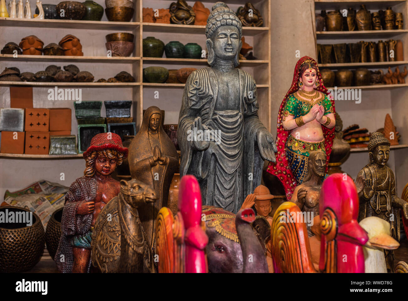 A variety of local handmade Clay pottery and home decor sold in Kumbhar ...